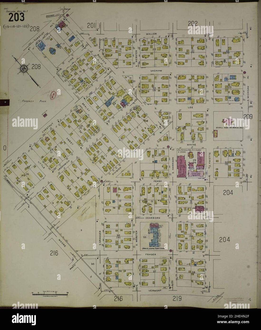 Map of saginaw hi-res stock photography and images - Alamy