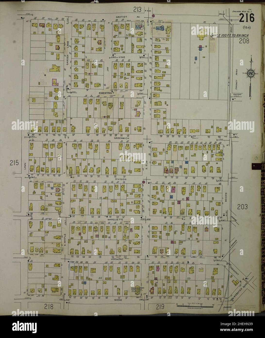 Map of saginaw hi-res stock photography and images - Alamy