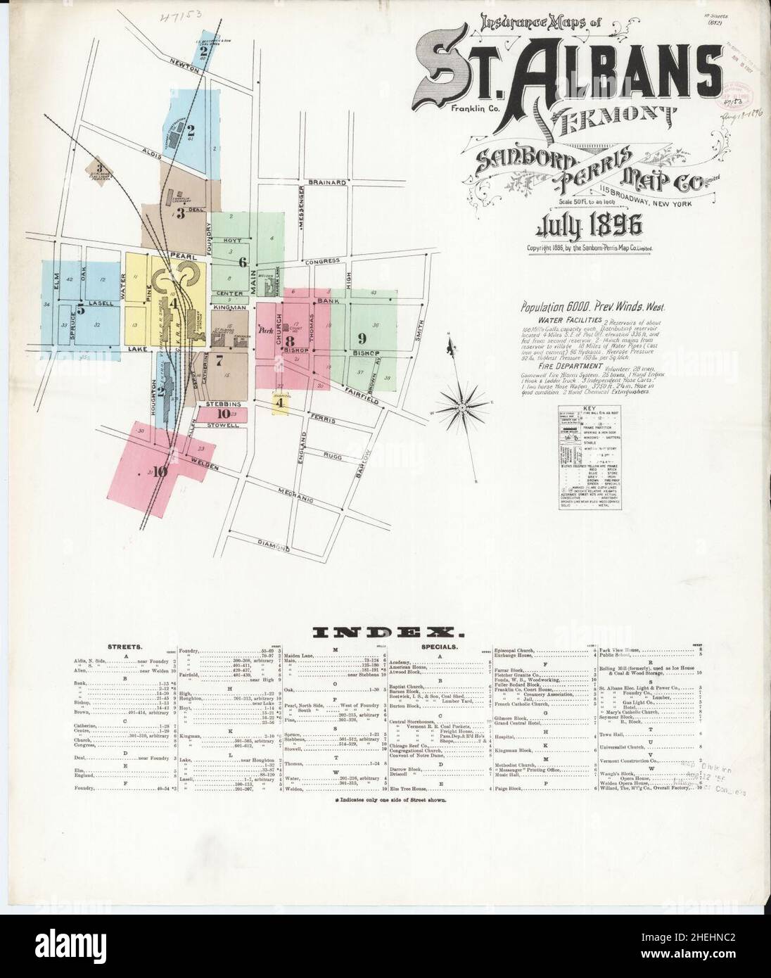 Sanborn Fire Insurance Map from Saint Albans, Franklin County, Vermont ...