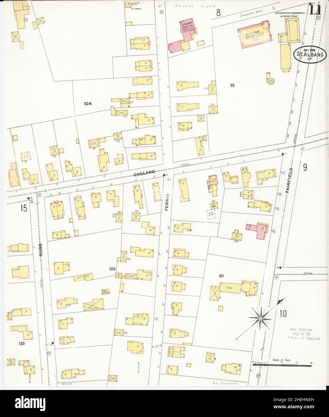 Sanborn Fire Insurance Map from Saint Albans, Franklin County, Vermont ...