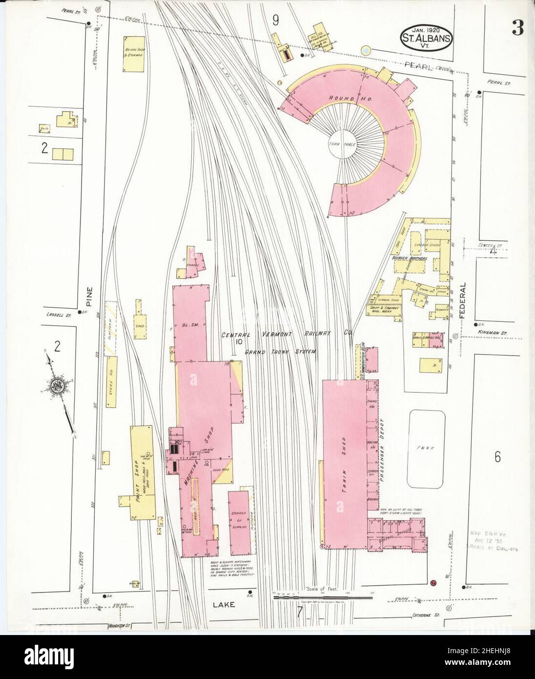 Sanborn Fire Insurance Map from Saint Albans, Franklin County, Vermont ...