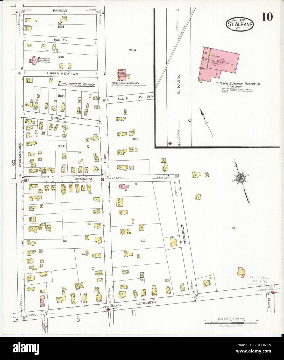 Sanborn Fire Insurance Map from Saint Albans, Franklin County, Vermont ...
