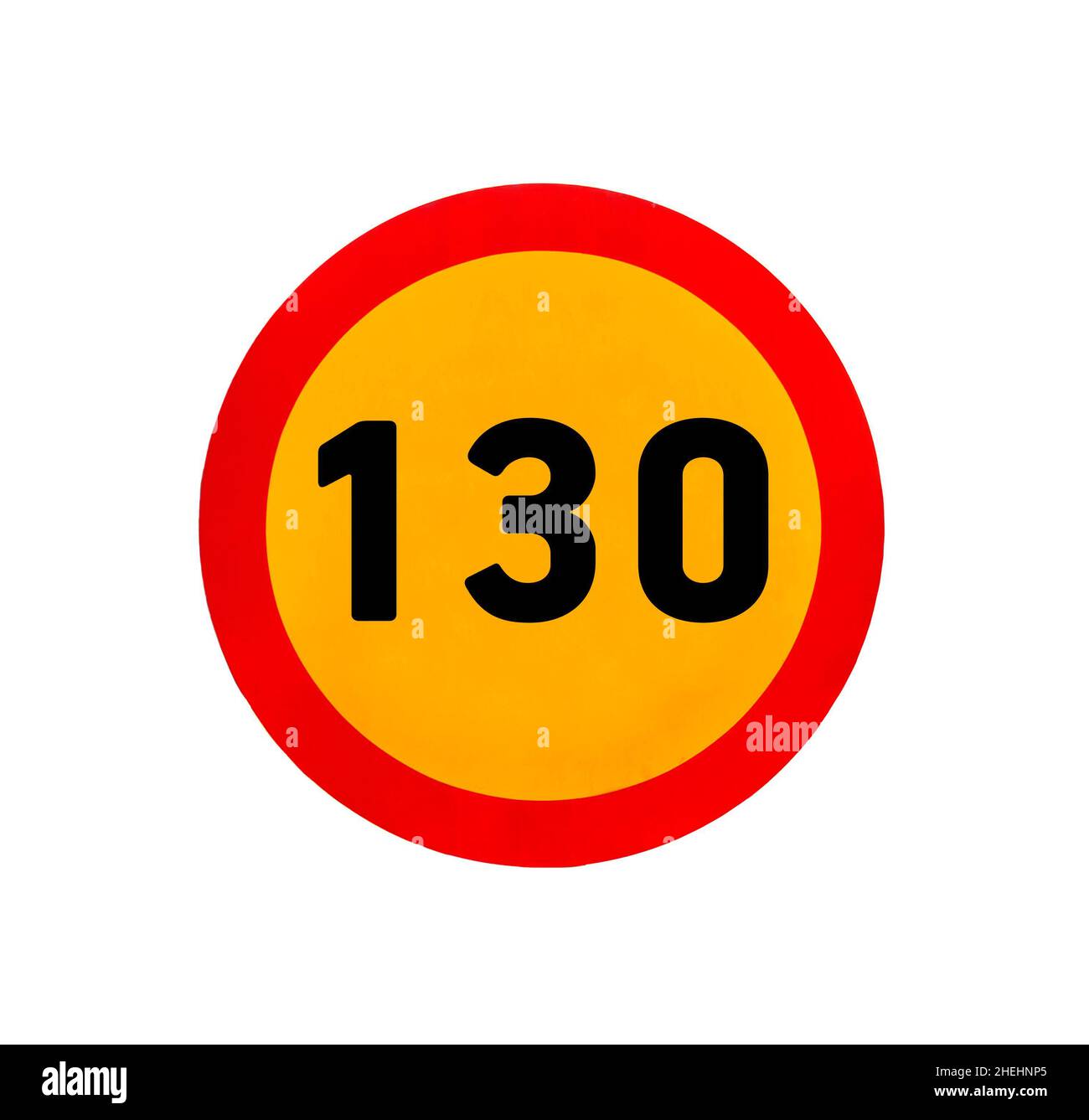 130 speed limit sign hi-res stock photography and images - Alamy