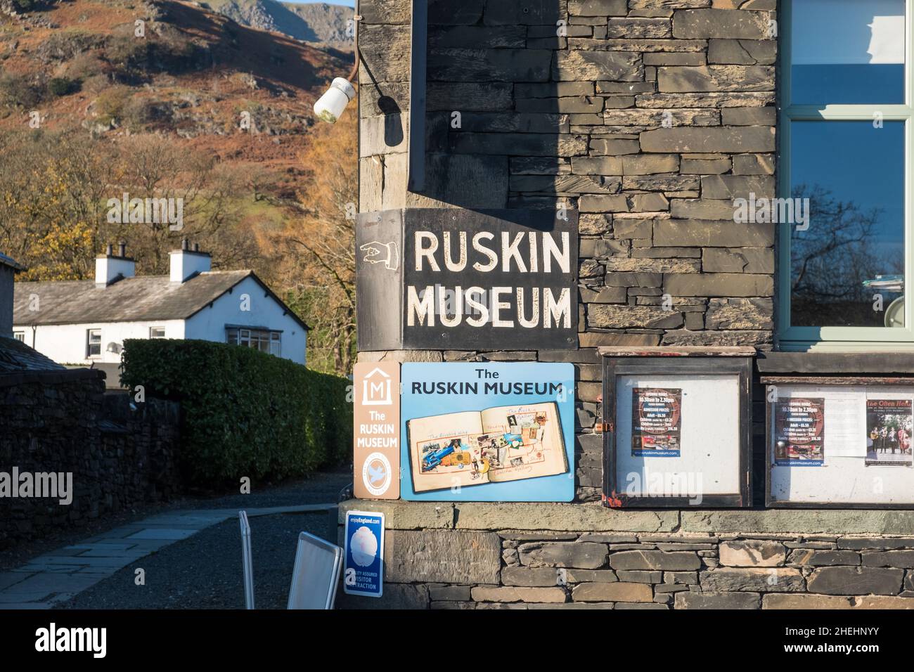 The Ruskin Museum in the village of Coniston in Furness, Cumbria in the ...