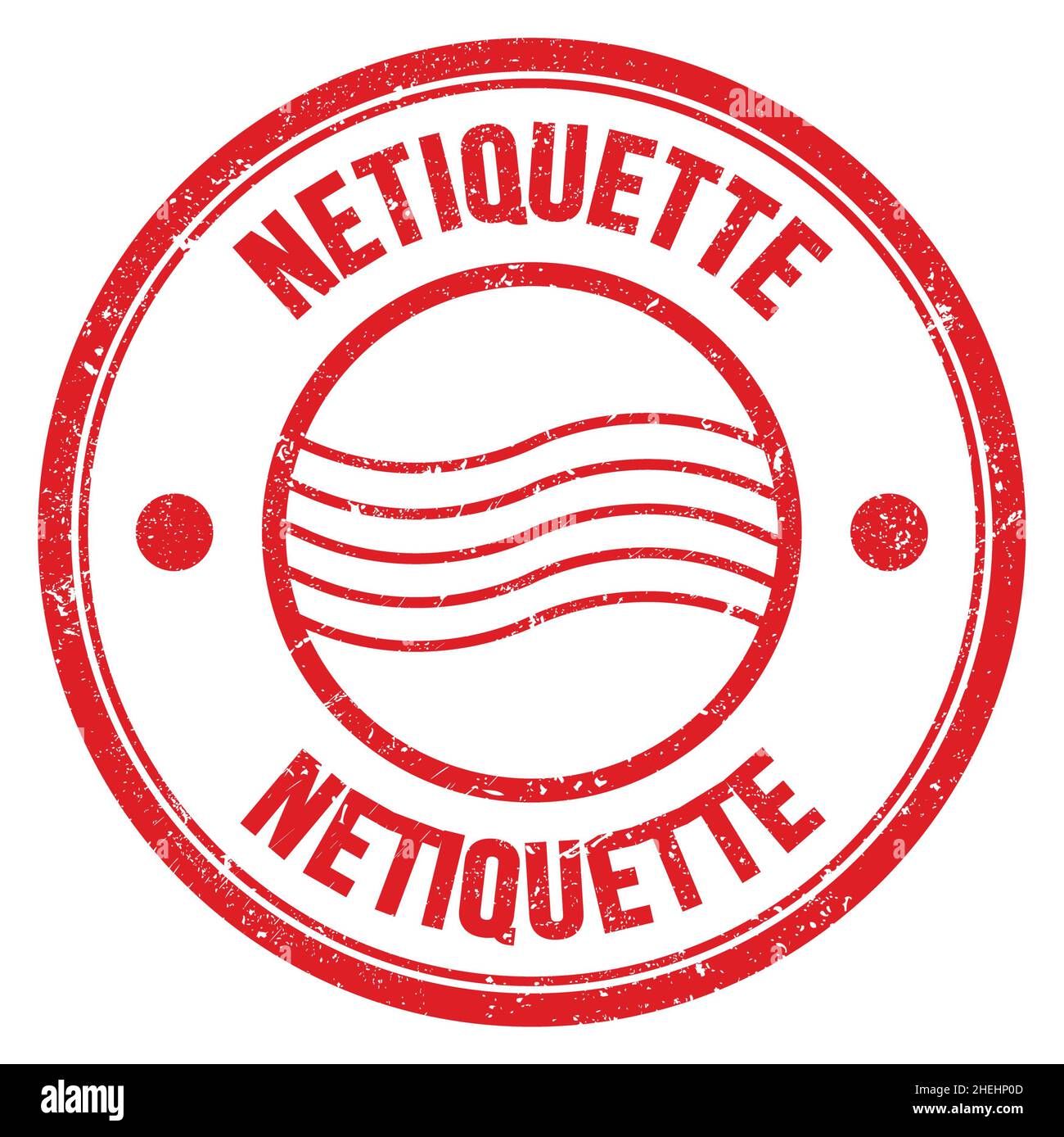 NETIQUETTE word written on red round postal stamp sign Stock Photo - Alamy