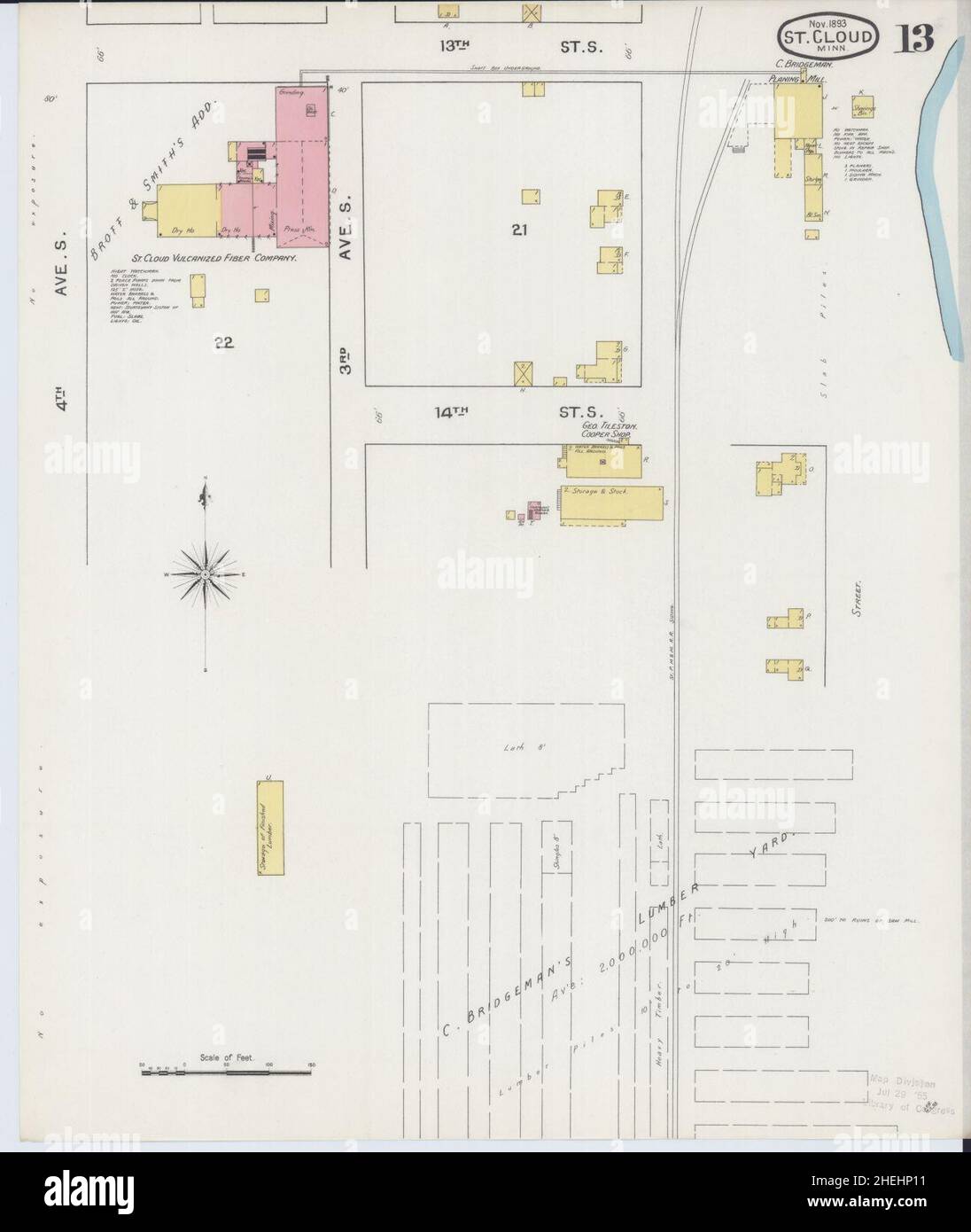 Sanborn Fire Insurance Map from Saint Cloud, Stearus, Benton, And ...