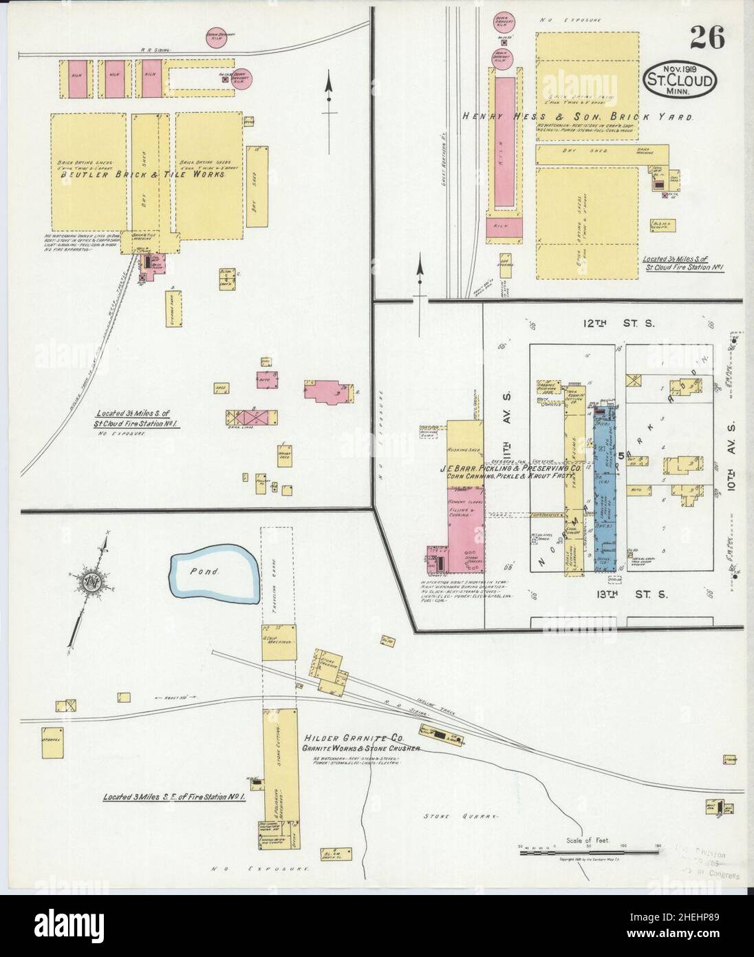 Sanborn Fire Insurance Map from Saint Cloud, Stearus, Benton, And ...