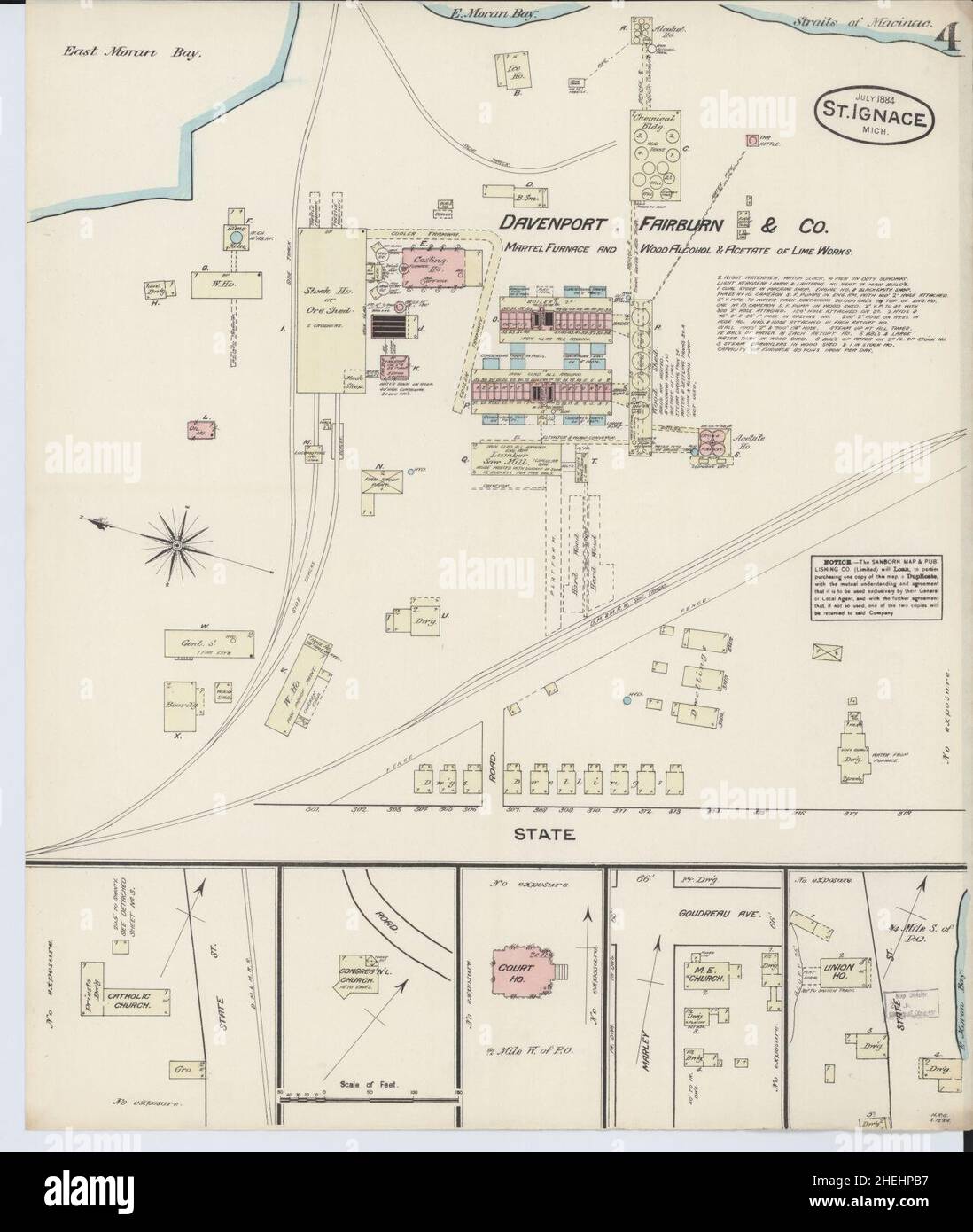 Map of michigan mackinac hi-res stock photography and images - Alamy