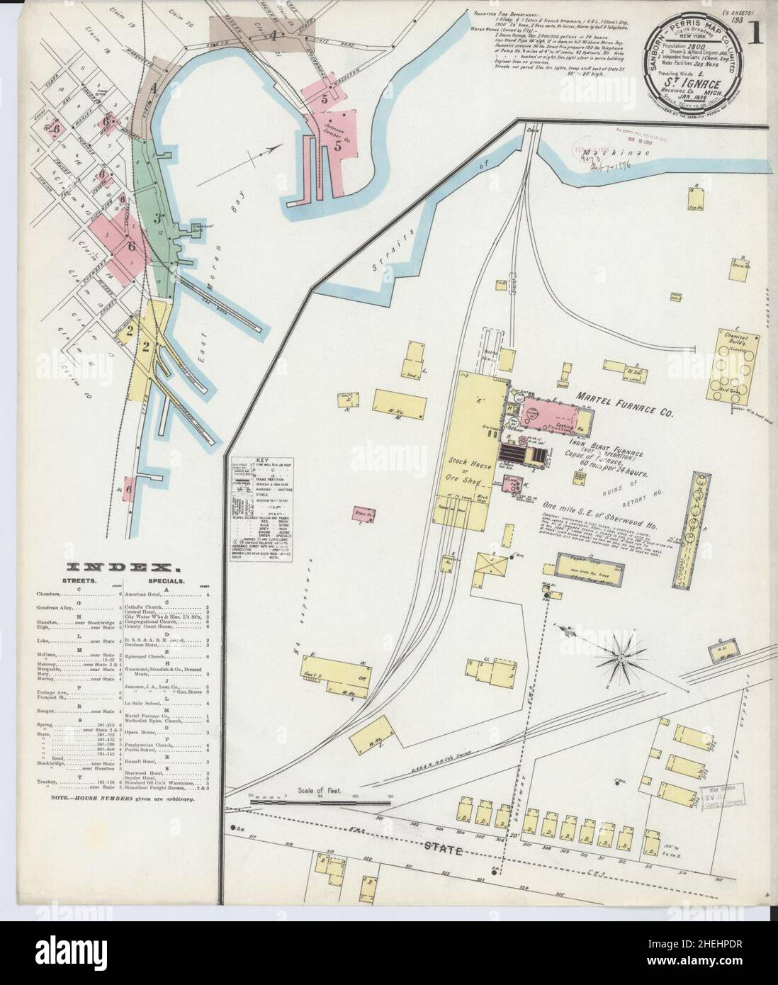 Map of michigan mackinac hi-res stock photography and images - Alamy