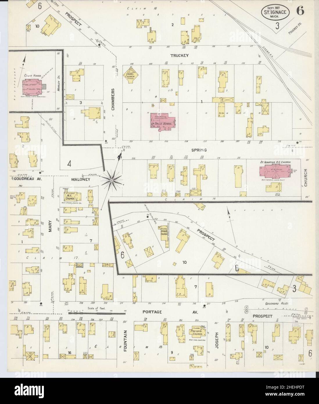 Map of michigan mackinac hi-res stock photography and images - Alamy