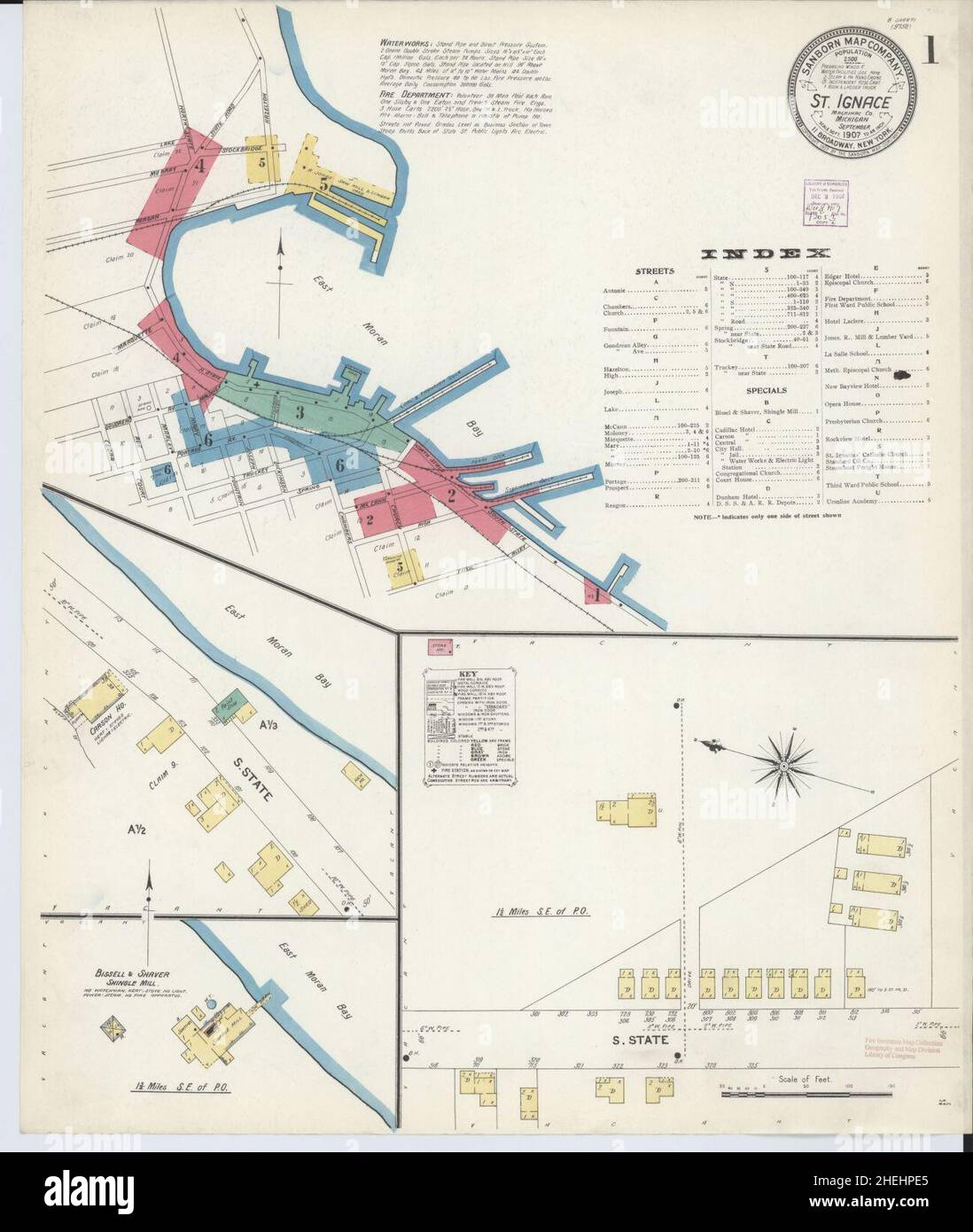 Map of michigan mackinac hi-res stock photography and images - Alamy