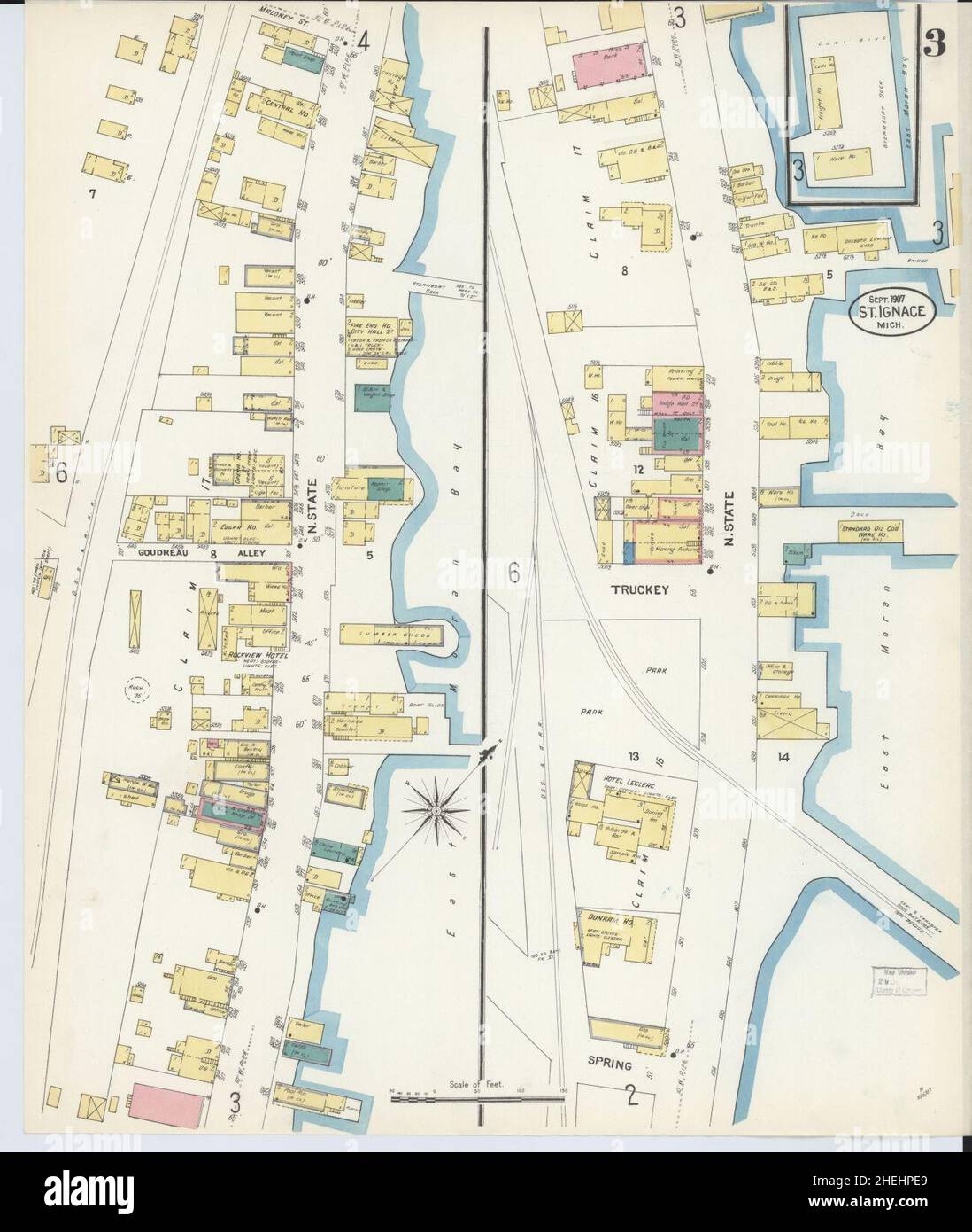 Sanborn Fire Insurance Map from Saint Ignace, Mackinac County, Michigan ...