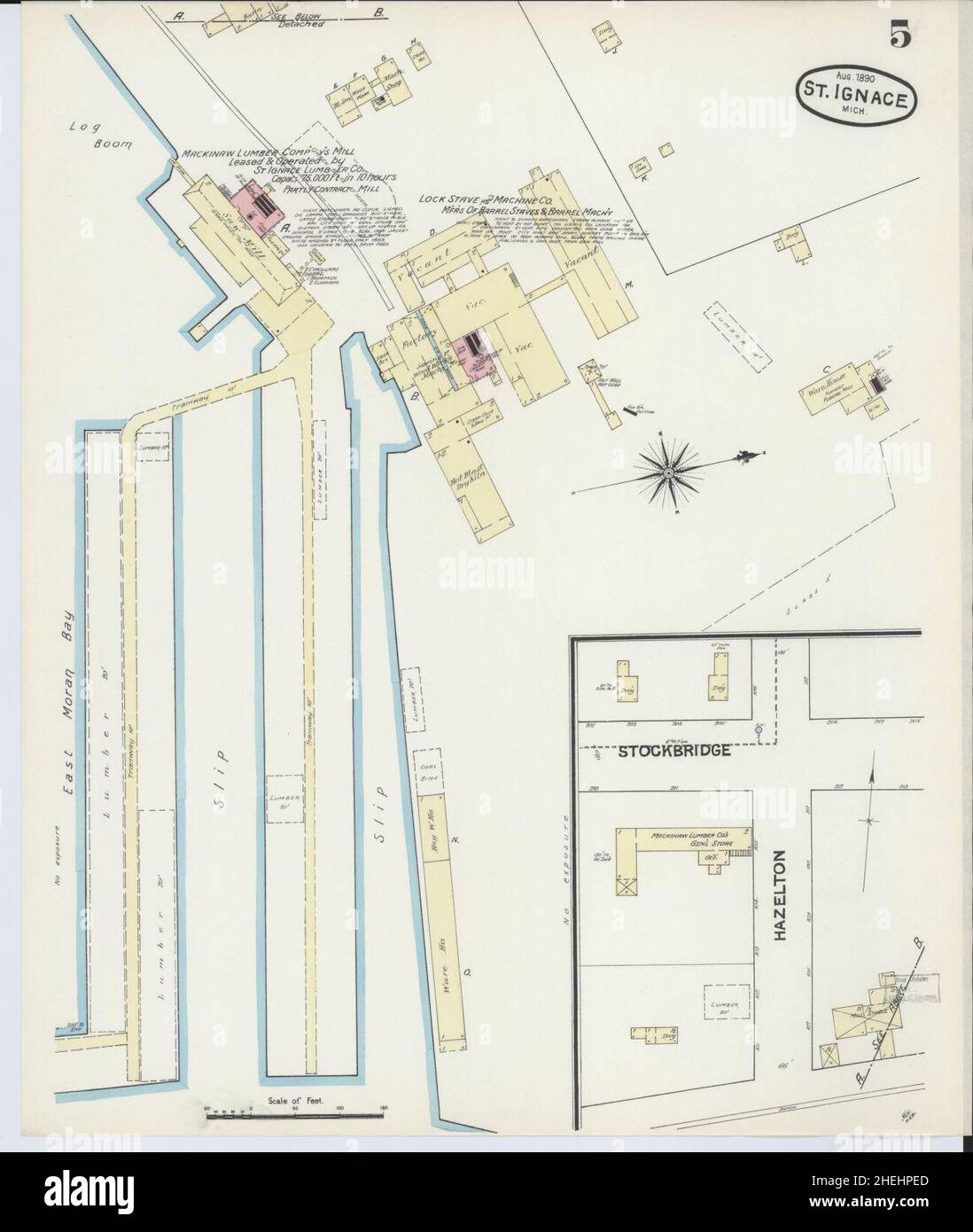 Sanborn Fire Insurance Map from Saint Ignace, Mackinac County, Michigan ...