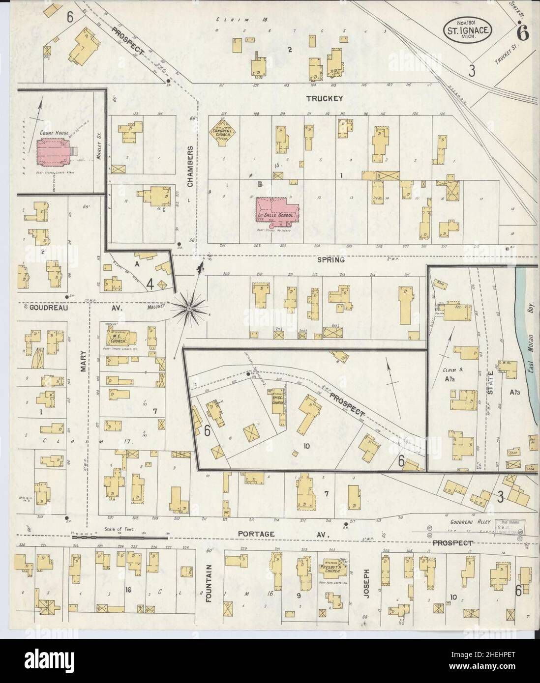 Map of michigan mackinac hi-res stock photography and images - Alamy