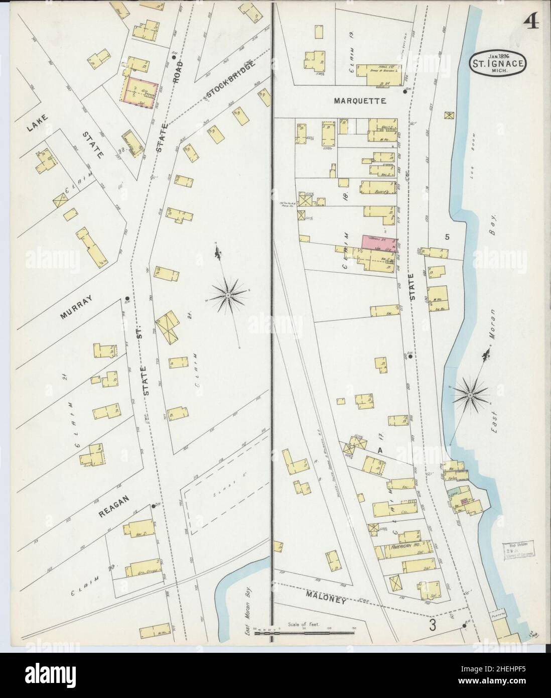 Sanborn Fire Insurance Map from Saint Ignace, Mackinac County, Michigan ...