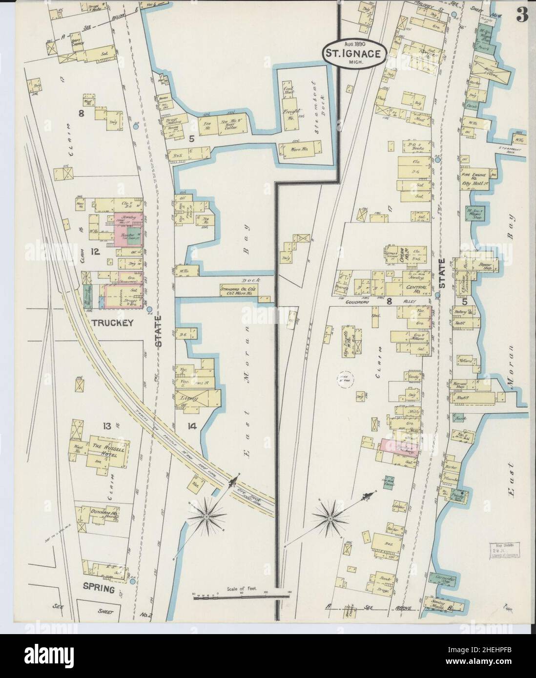 Map of michigan mackinac hi-res stock photography and images - Alamy