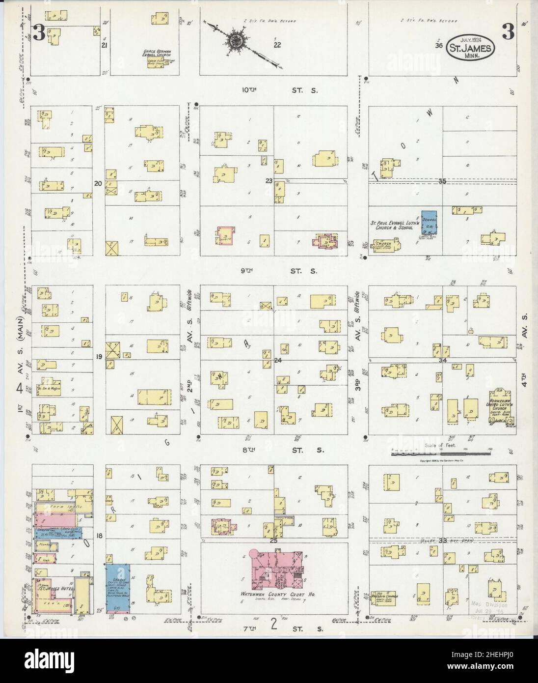 Map of saint james hi-res stock photography and images - Alamy