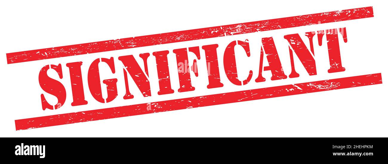 SIGNIFICANT text on red grungy rectangle vintage stamp Stock Photo - Alamy