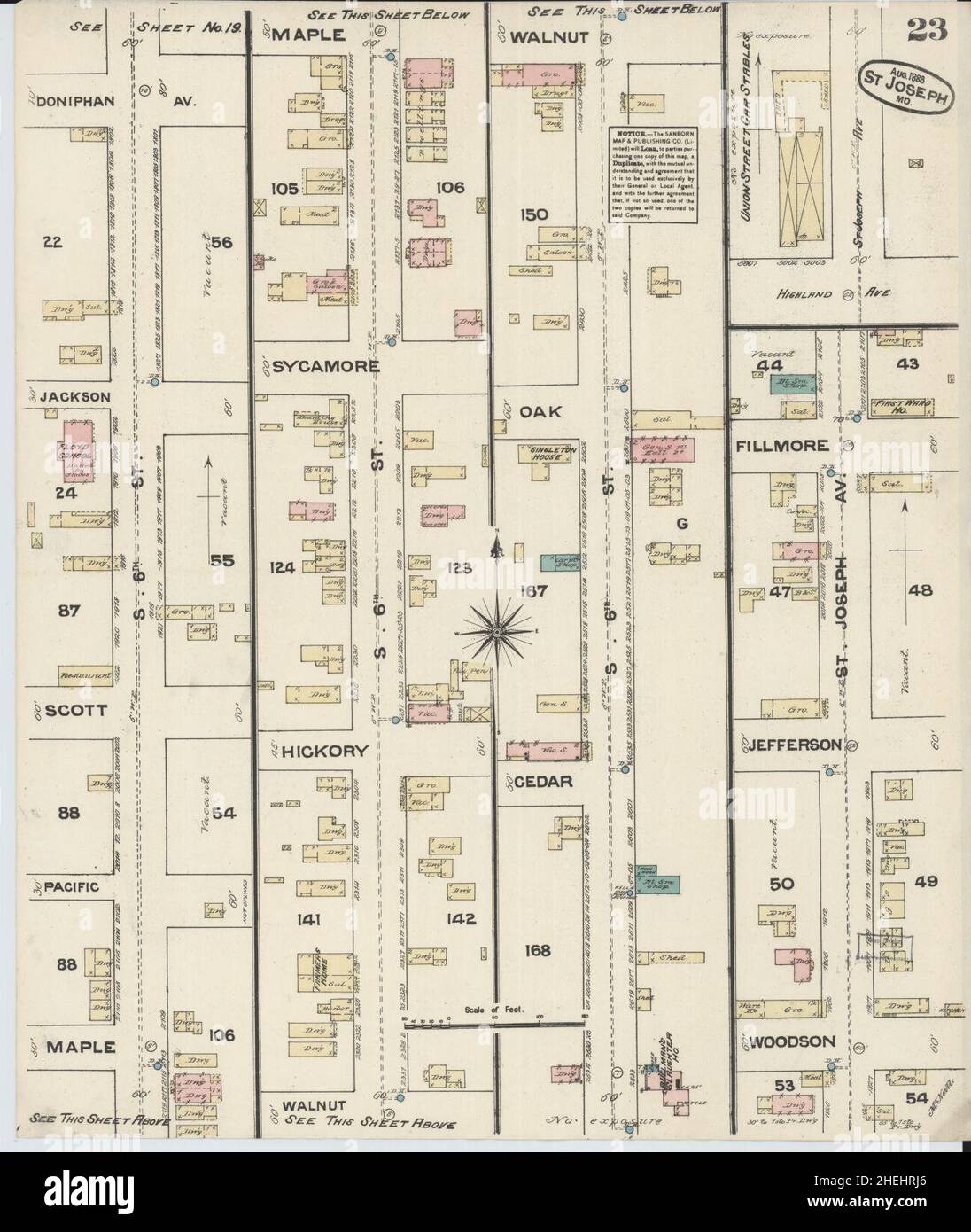 Buchanan missouri map hi-res stock photography and images - Alamy