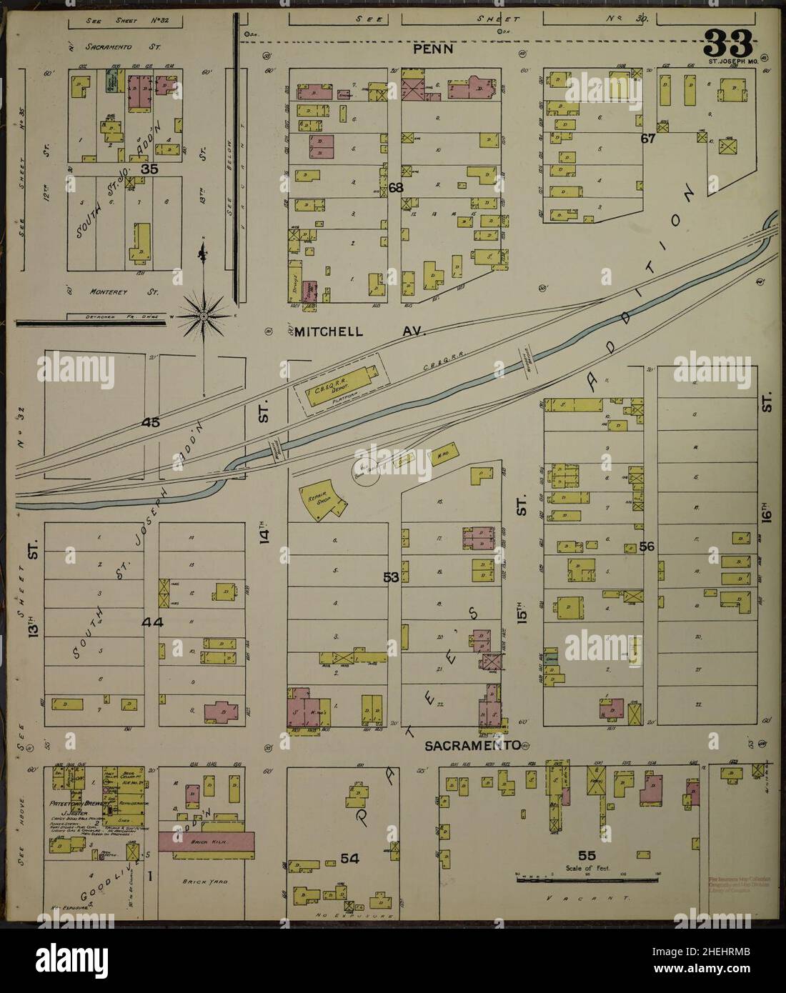 Buchanan missouri map hi-res stock photography and images - Alamy