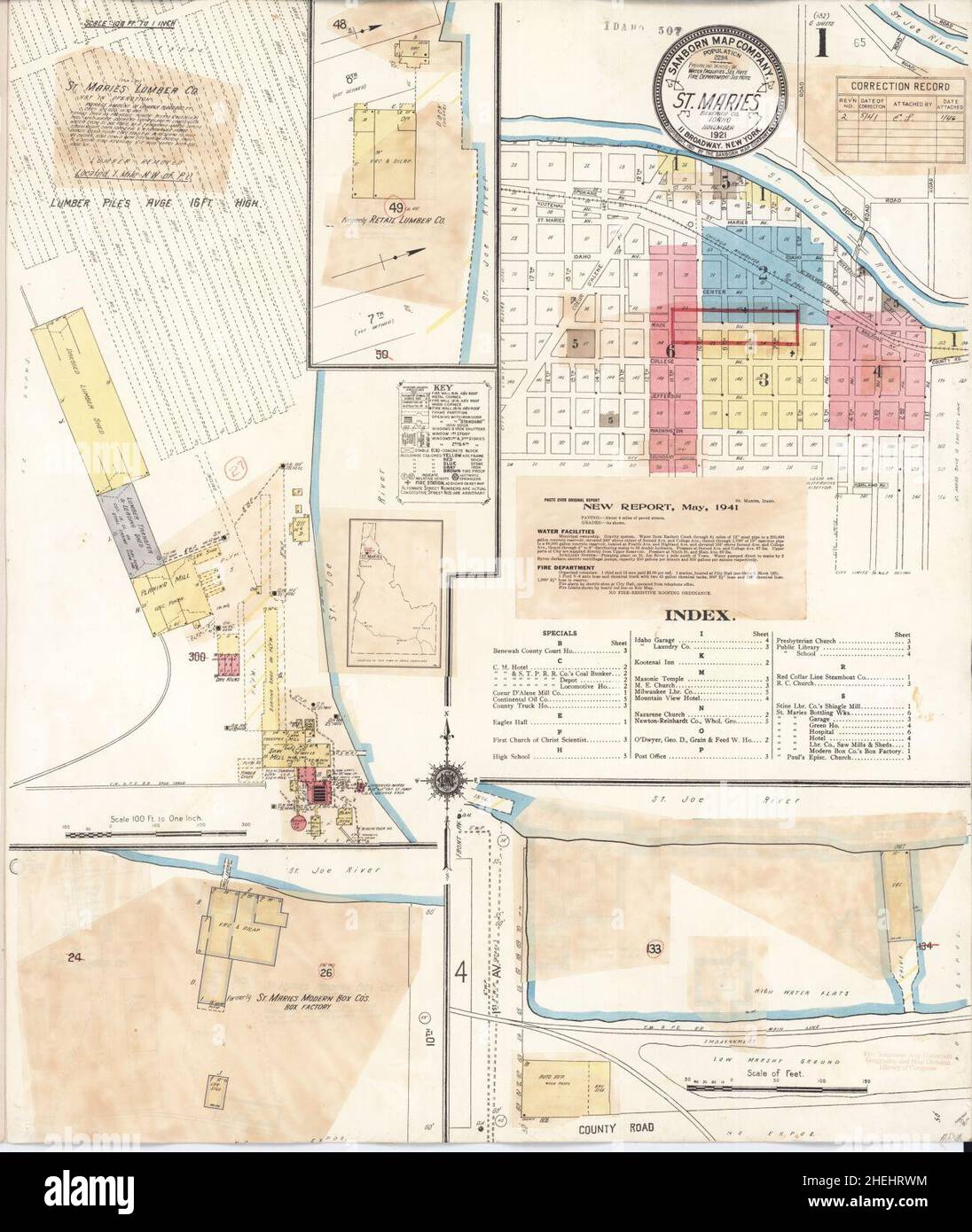 Sanborn Fire Insurance Map from Saint Maries, Benewah County, Idaho ...