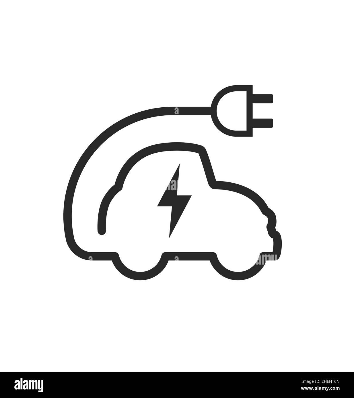 simple Electric car charge point logo symbol sign icon station with ...