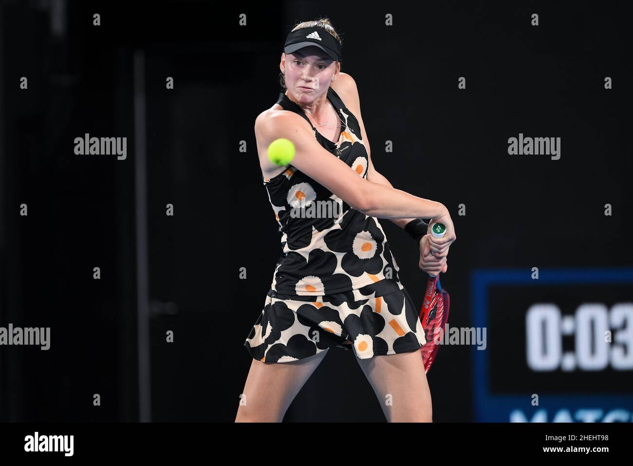 Sydney, Australia, 11 January, 2022. Elena Rybakina of Kazakhstan plays ...