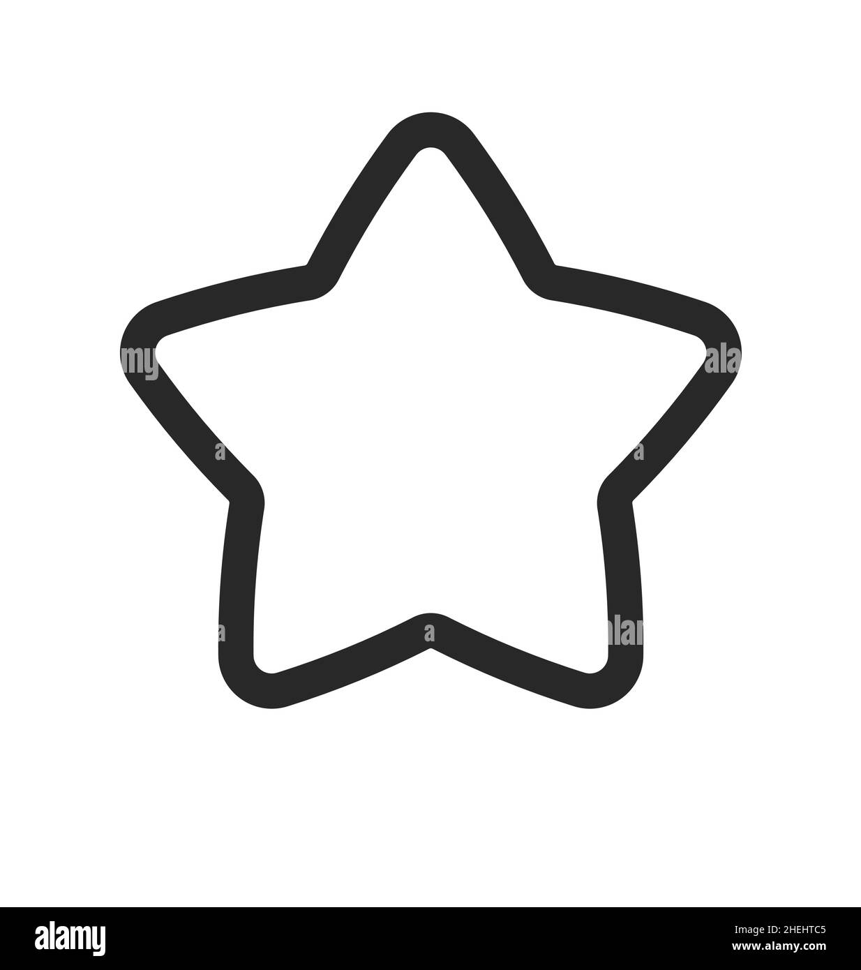cute cartoon star shape element outline vector isolated on white ...