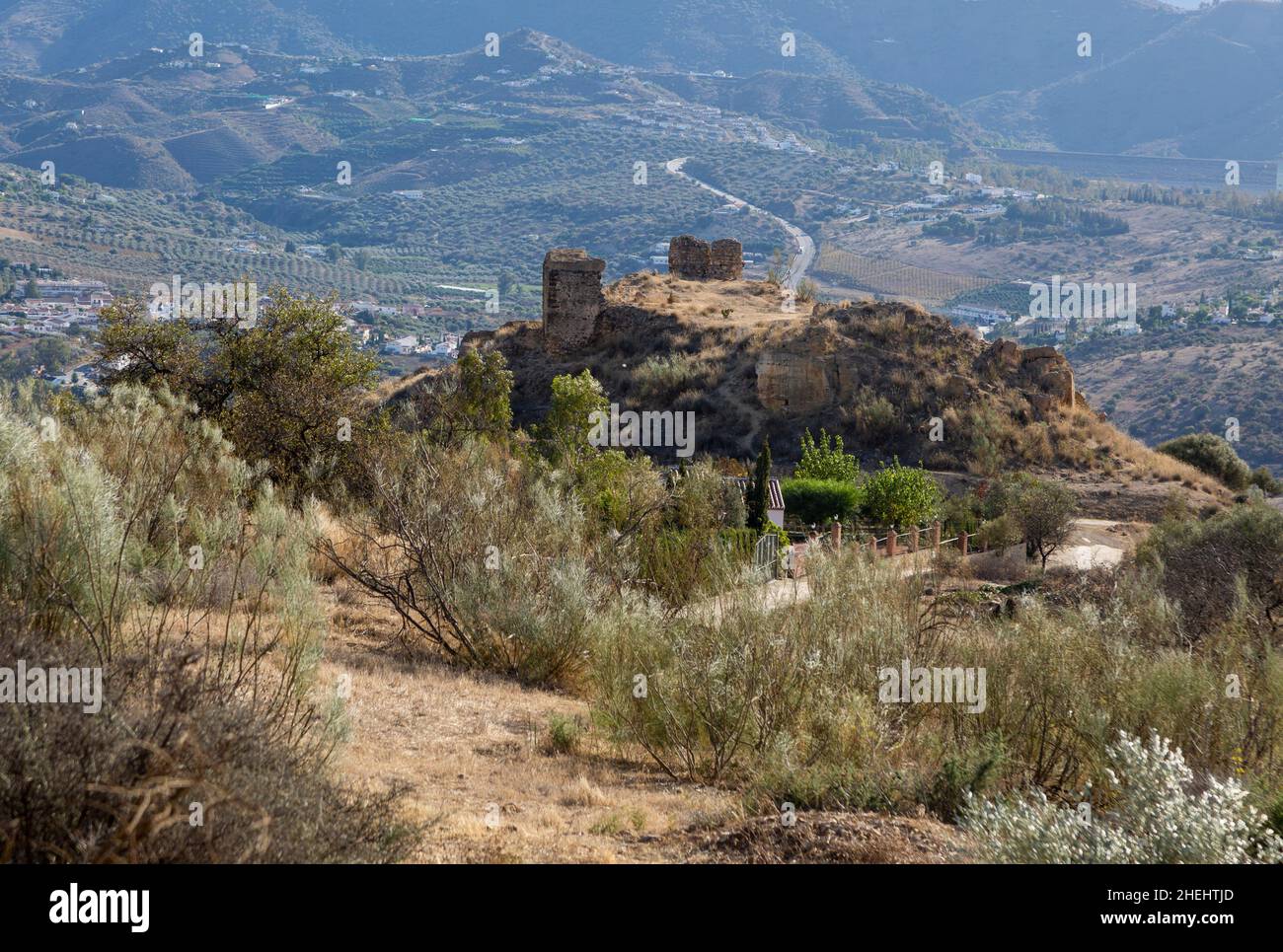 Ruins Castle of Zalia, La Axarquia, province of Malaga, Andalusia ...
