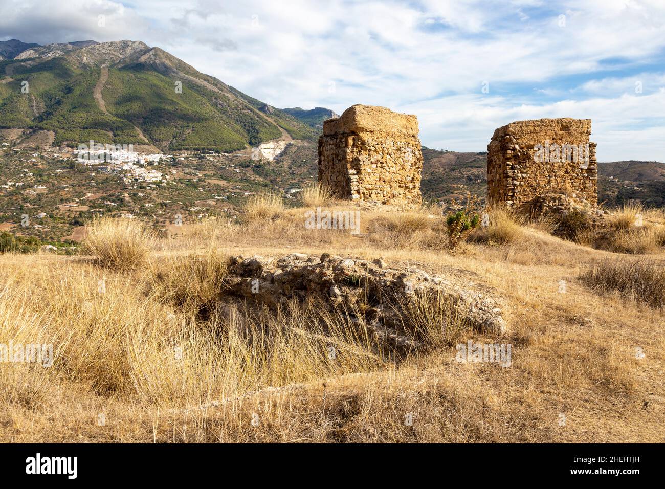 Ruins Castle of Zalia, La Axarquia, province of Malaga, Andalusia ...