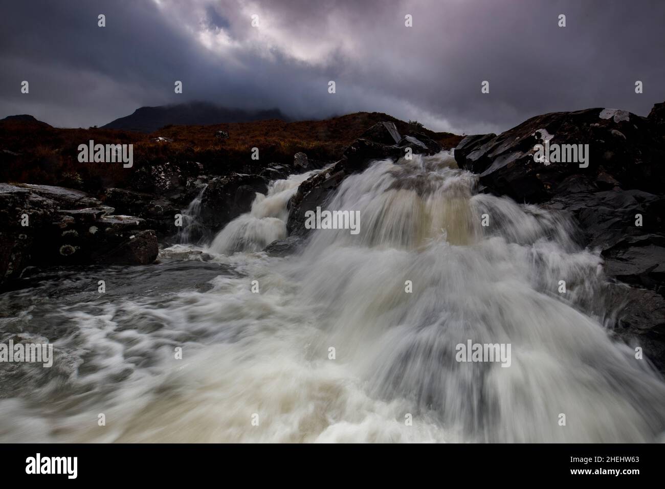 Sligachan Waterfall. Isle of Skye, Scotland Stock Photo - Alamy