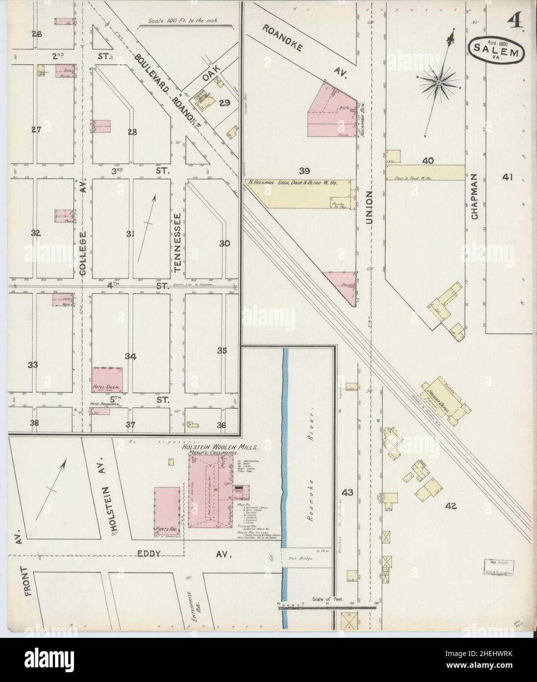 Map of salem virginia hi-res stock photography and images - Alamy