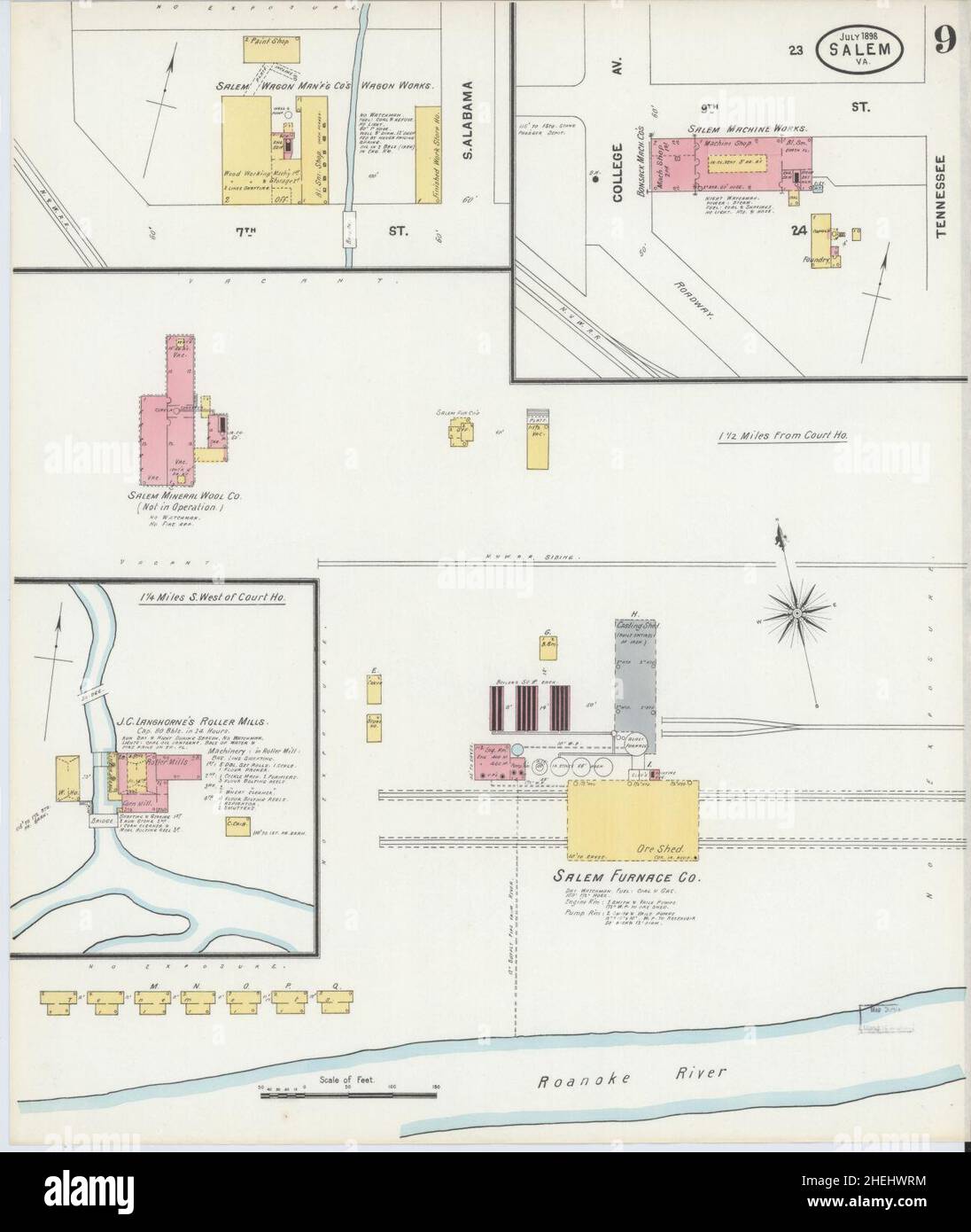 Map of salem virginia hi-res stock photography and images - Alamy