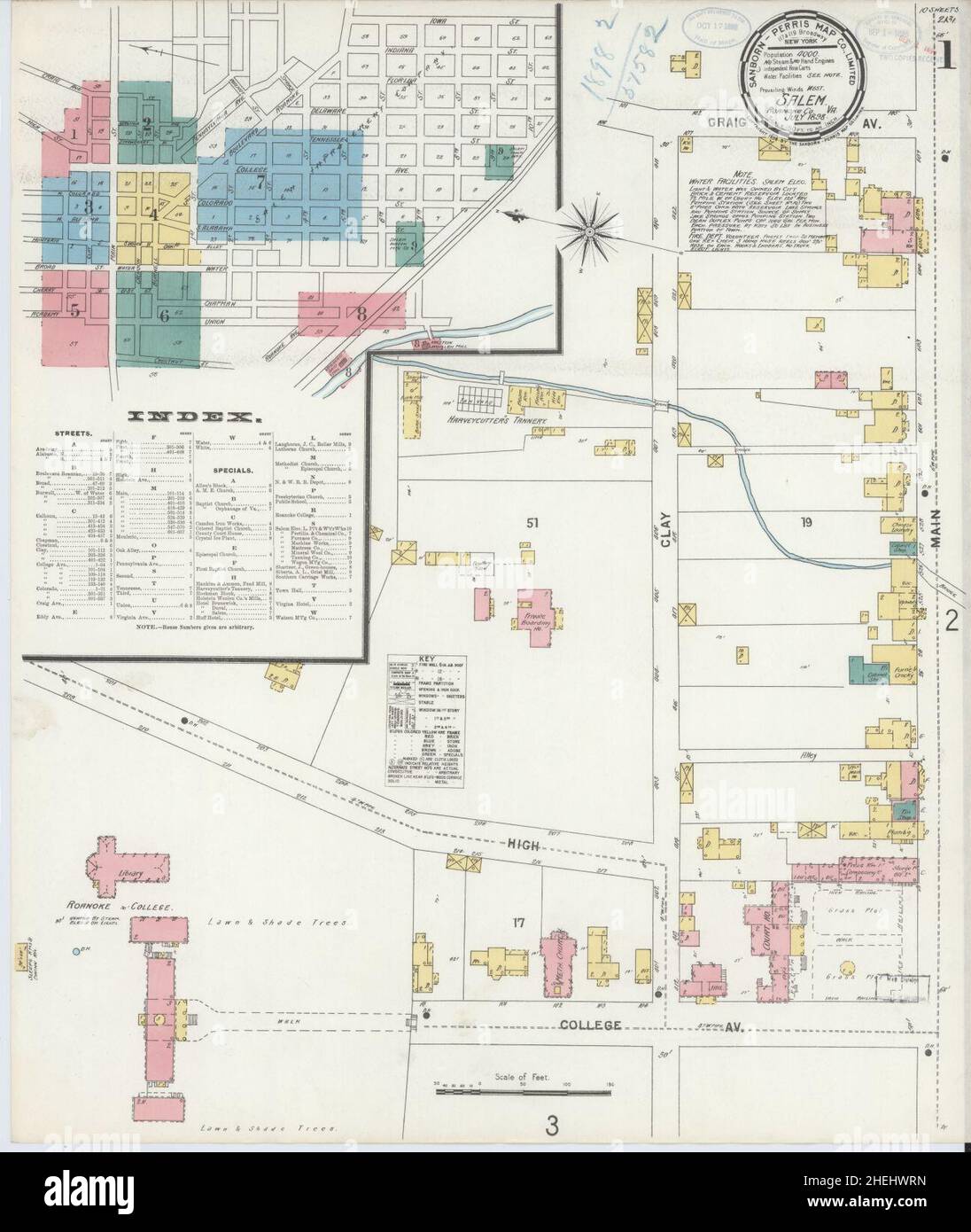 Salem virginia map hi-res stock photography and images - Alamy