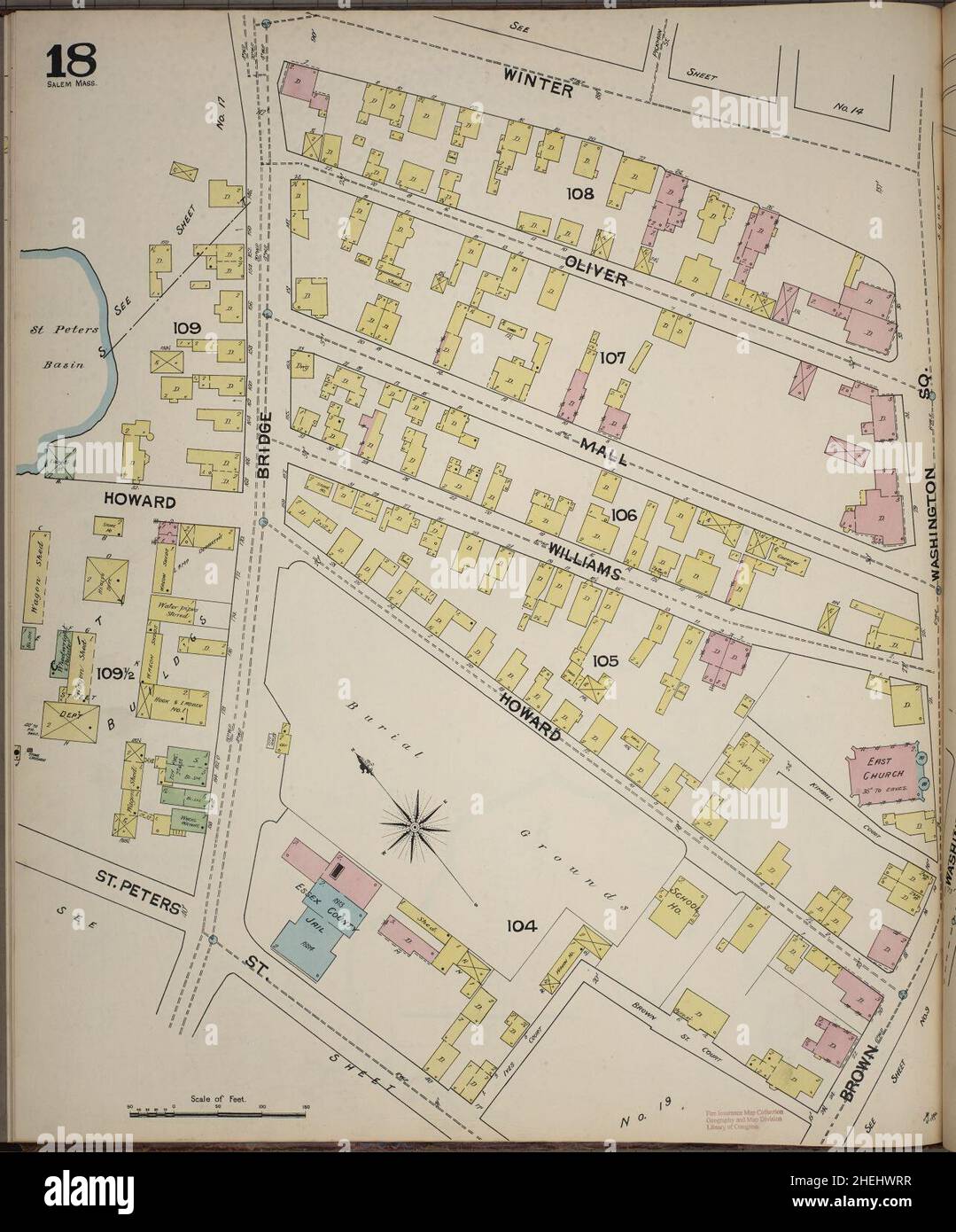 Map of salem hi-res stock photography and images - Alamy