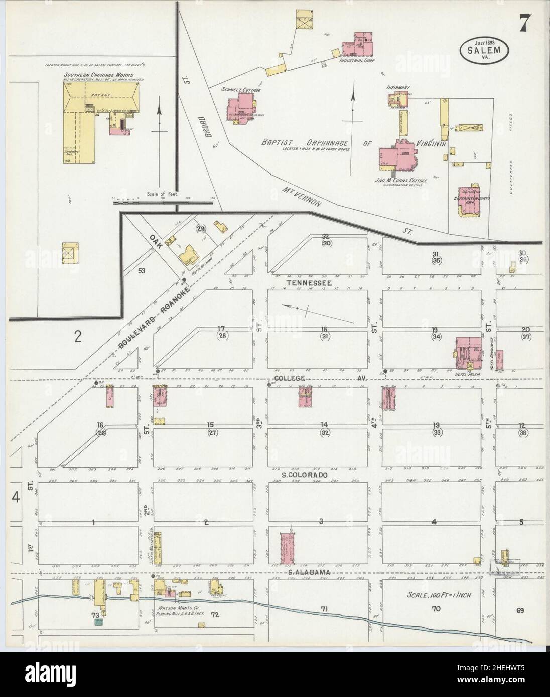 Map of salem virginia hi-res stock photography and images - Alamy