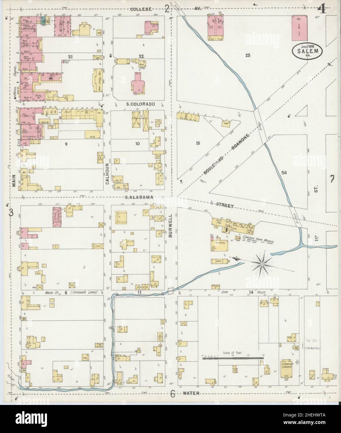 Salem virginia map hi-res stock photography and images - Alamy