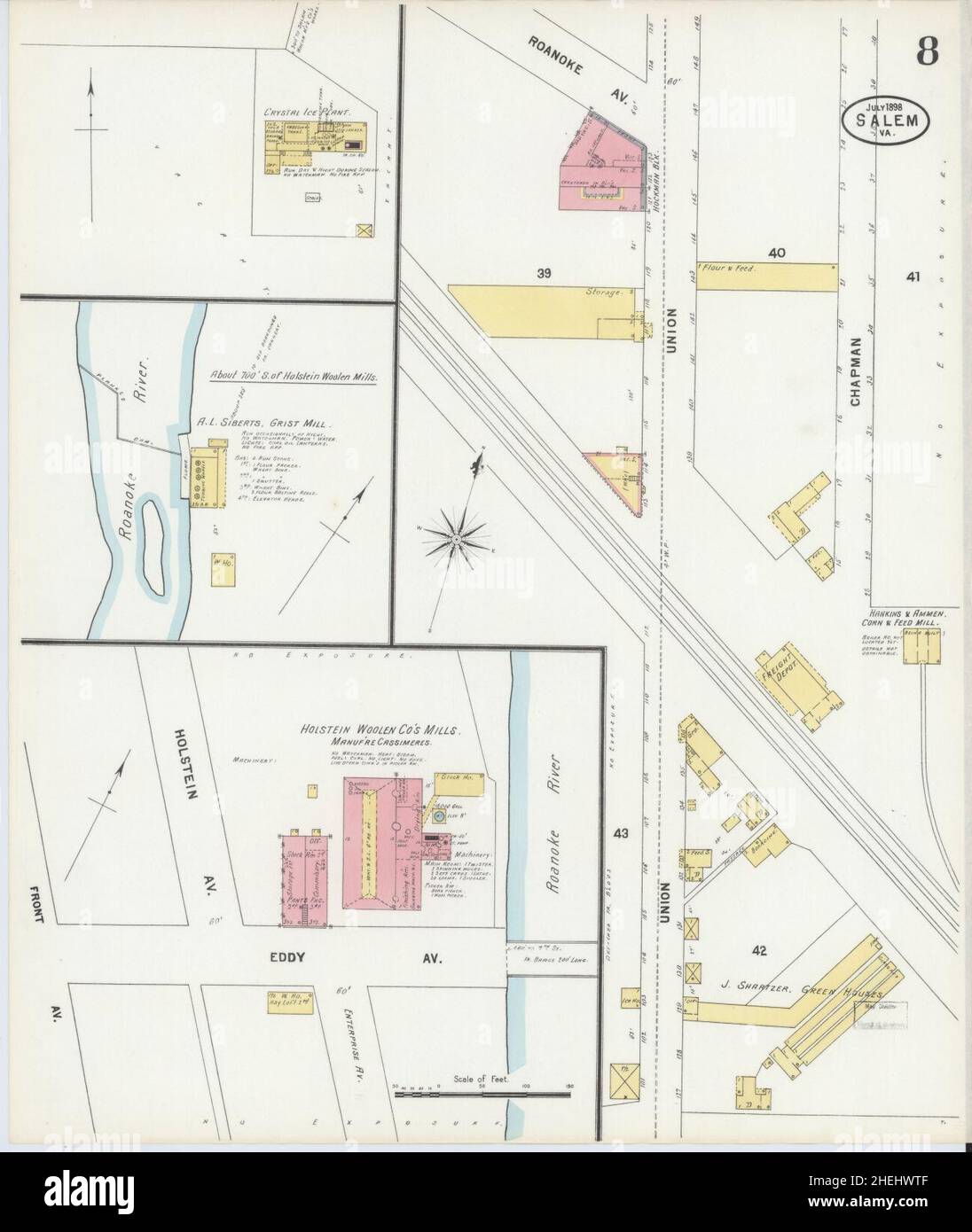 Salem virginia map hi-res stock photography and images - Alamy