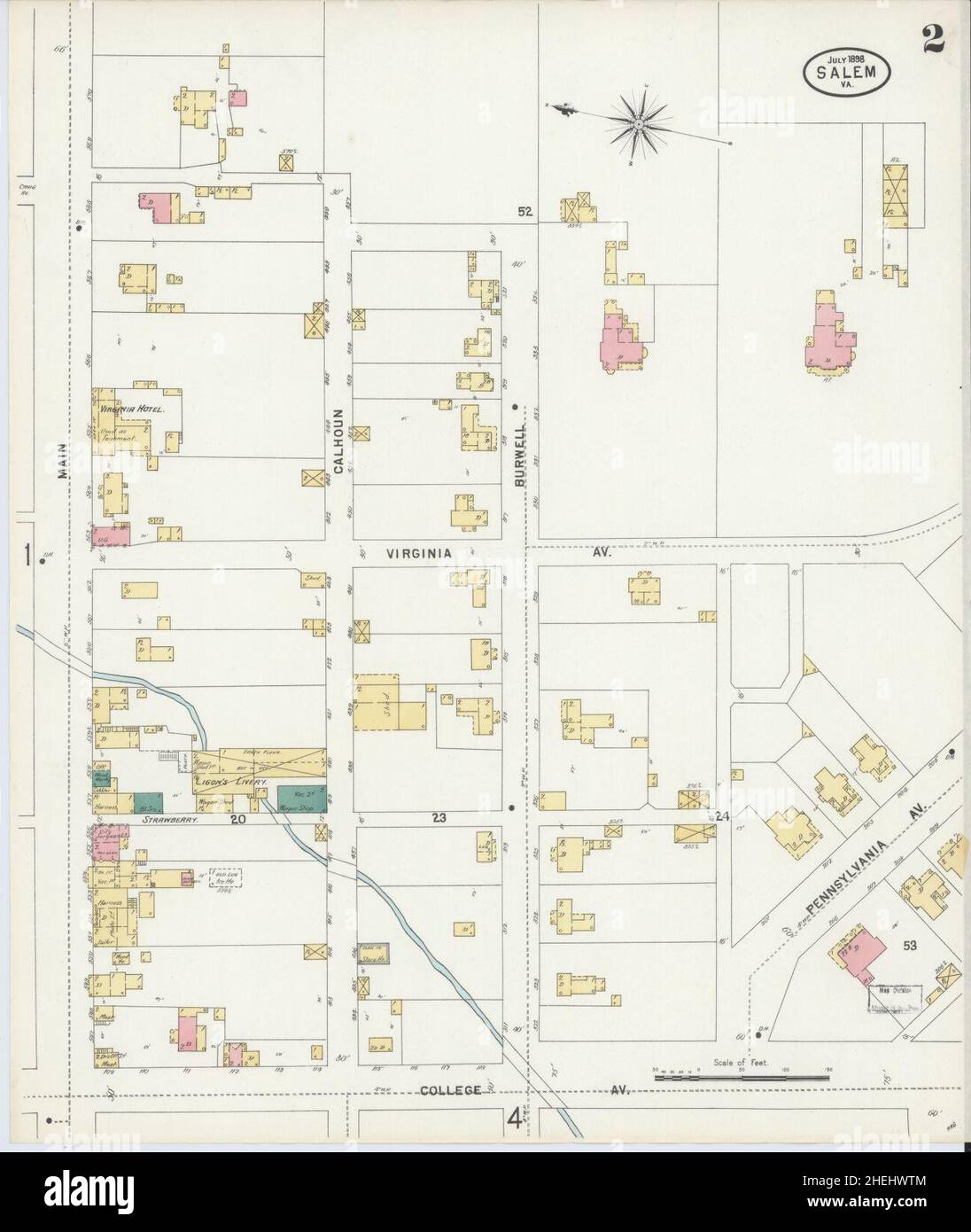 Map of salem virginia hi-res stock photography and images - Alamy