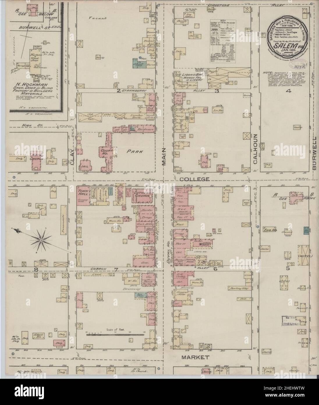 Salem virginia map hi-res stock photography and images - Alamy