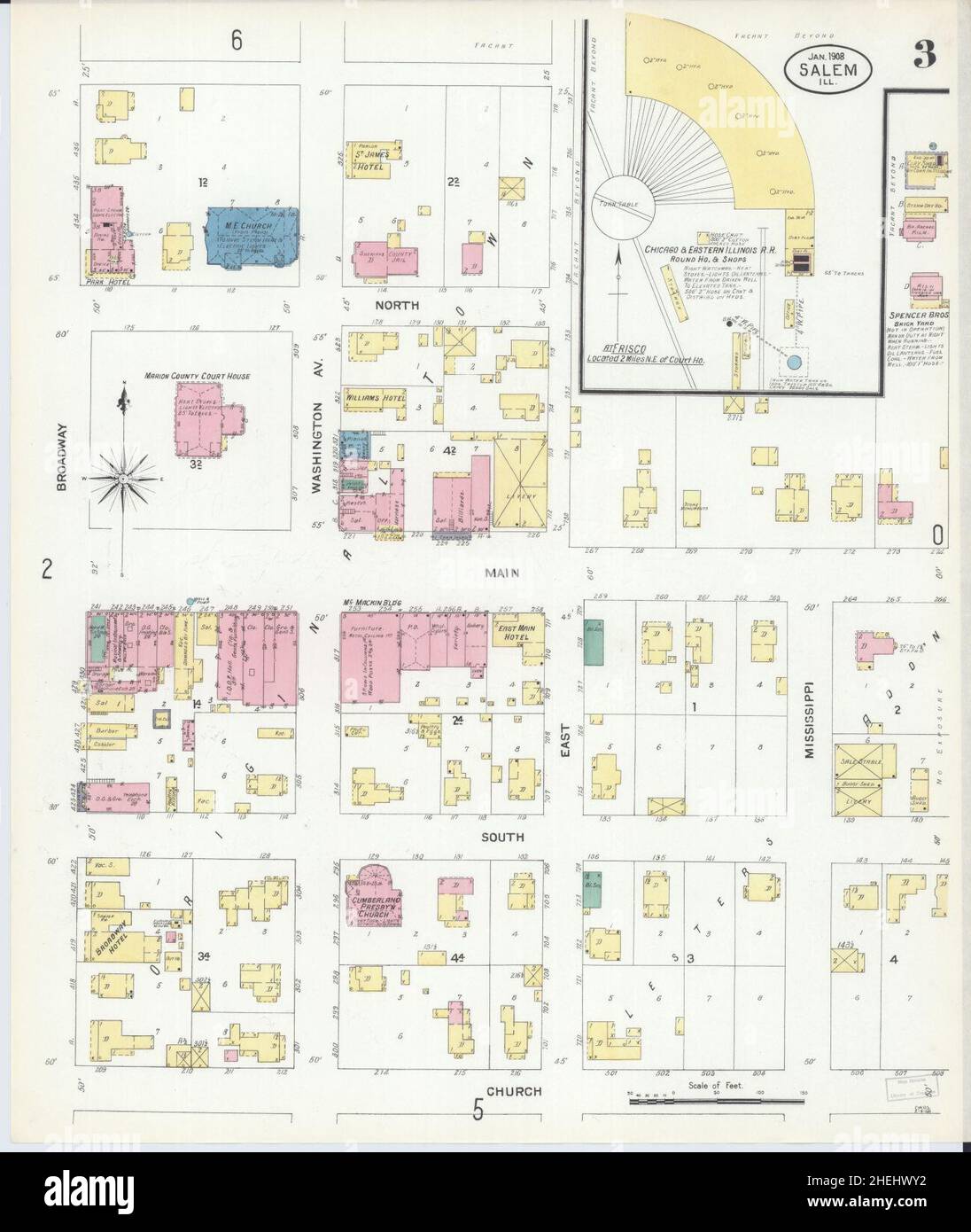 Marion illinois map hi-res stock photography and images - Alamy