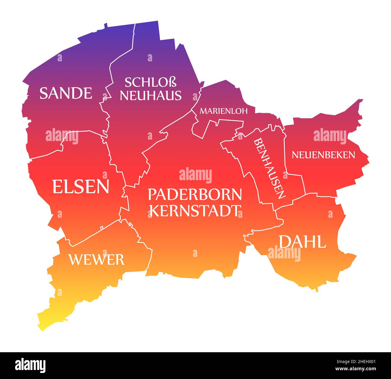 Paderborn map hi-res stock photography and images - Alamy