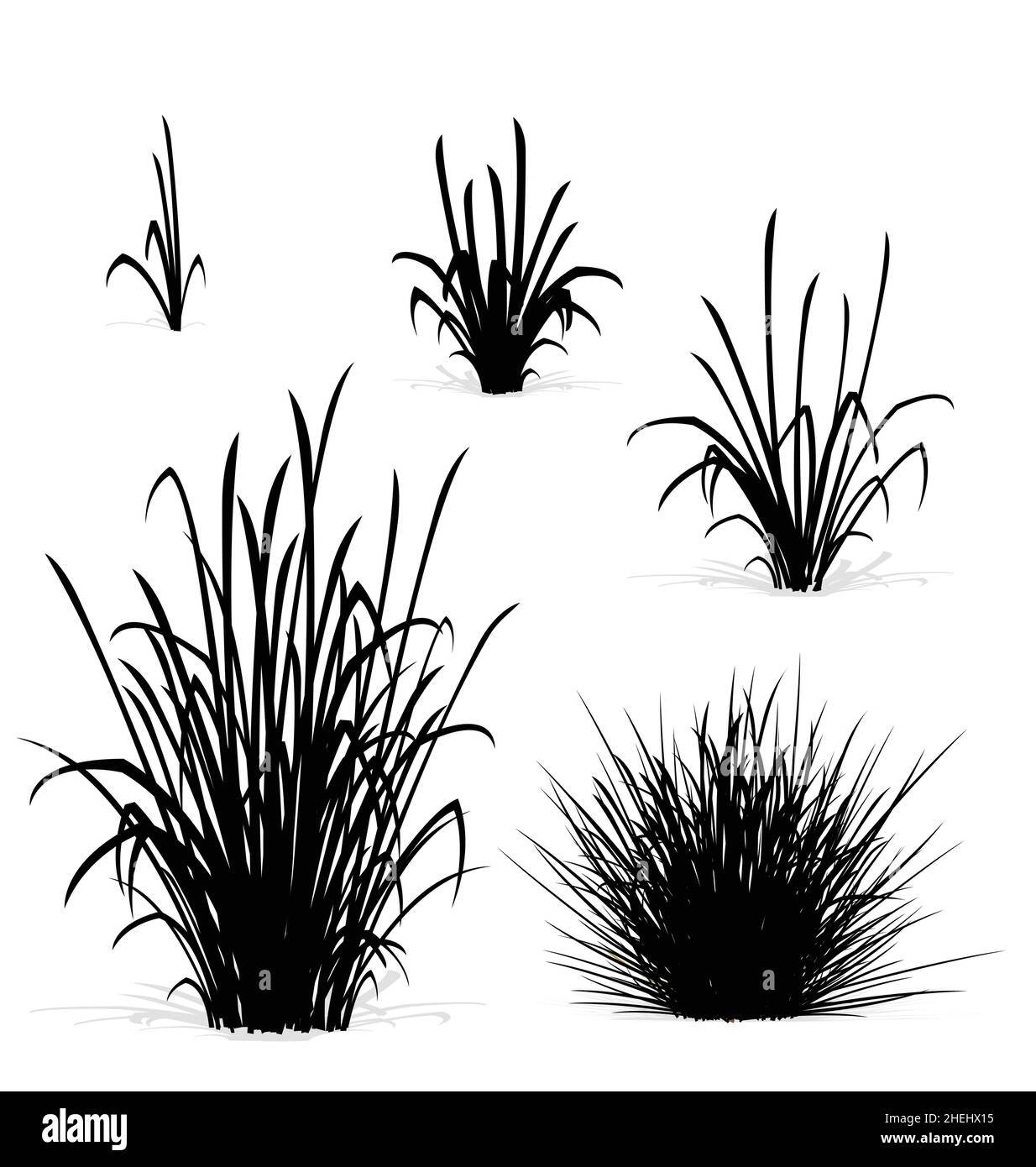 Tufts Of Grass Clipart From The Side