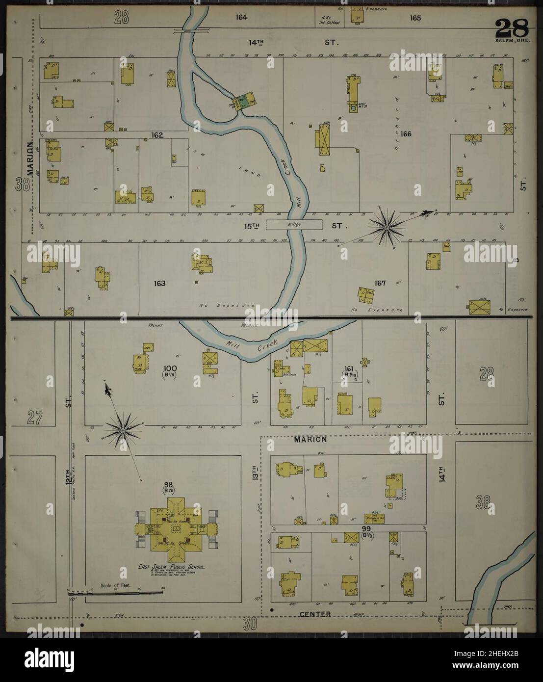 Sanborn Fire Insurance Map from Salem, Marion County, Oregon Stock ...