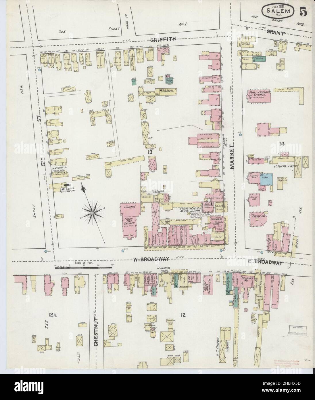 Map of salem new jersey hi-res stock photography and images - Alamy