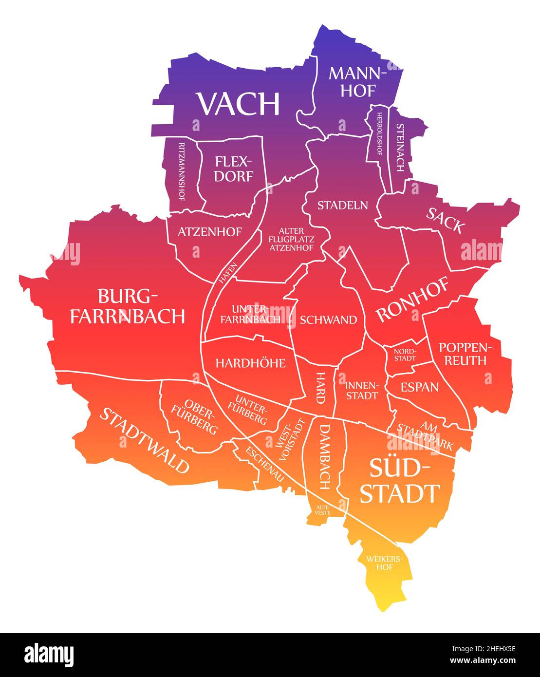 Map of furth Cut Out Stock Images & Pictures - Alamy