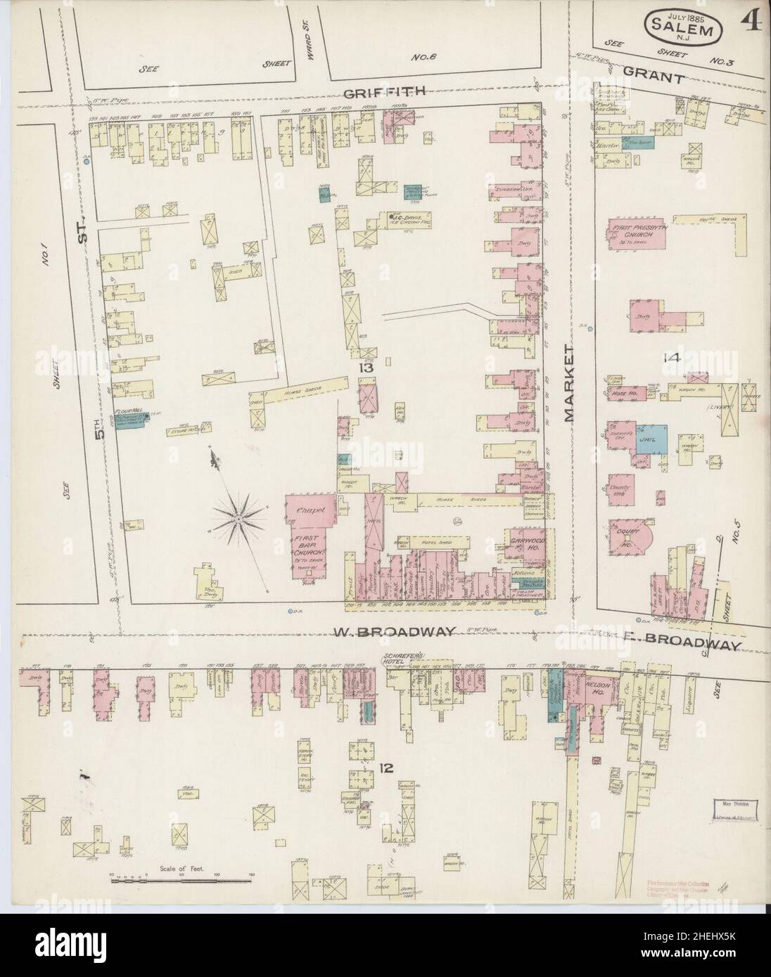 Salem new jersey map hi-res stock photography and images - Alamy