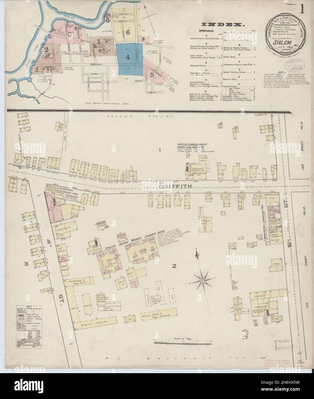 Map of salem new jersey hi-res stock photography and images - Alamy