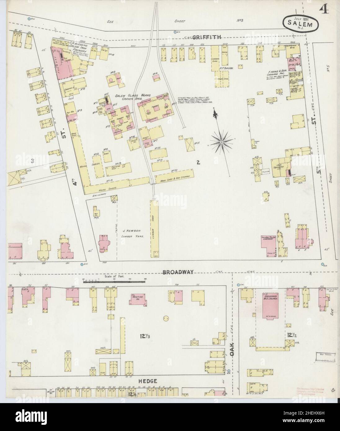 Map of salem new jersey hi-res stock photography and images - Alamy
