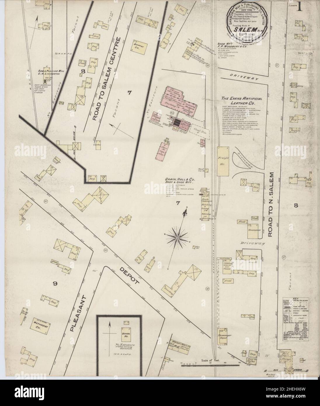 Map of salem new hampshire hi-res stock photography and images - Alamy